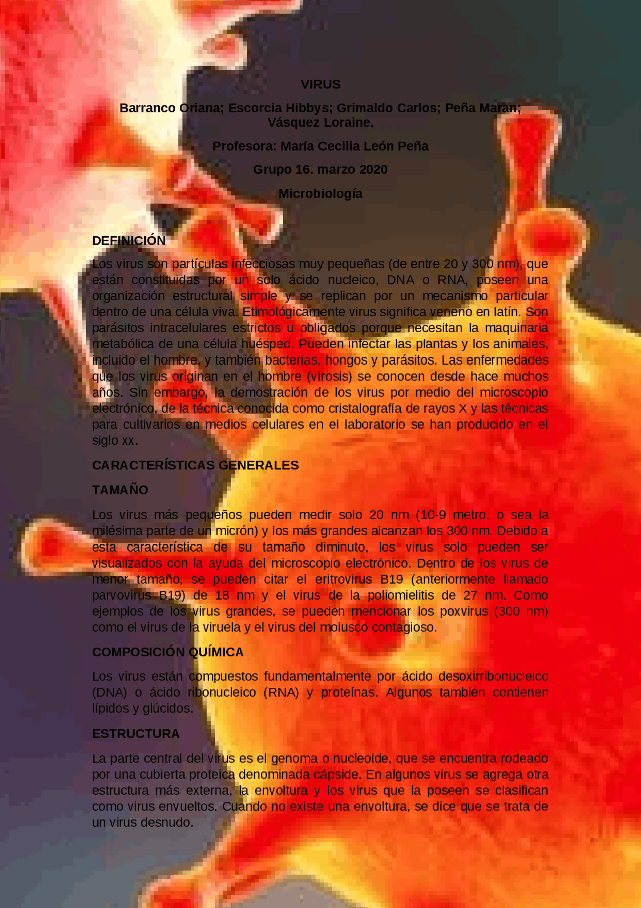 Virus Generalidades Docsity