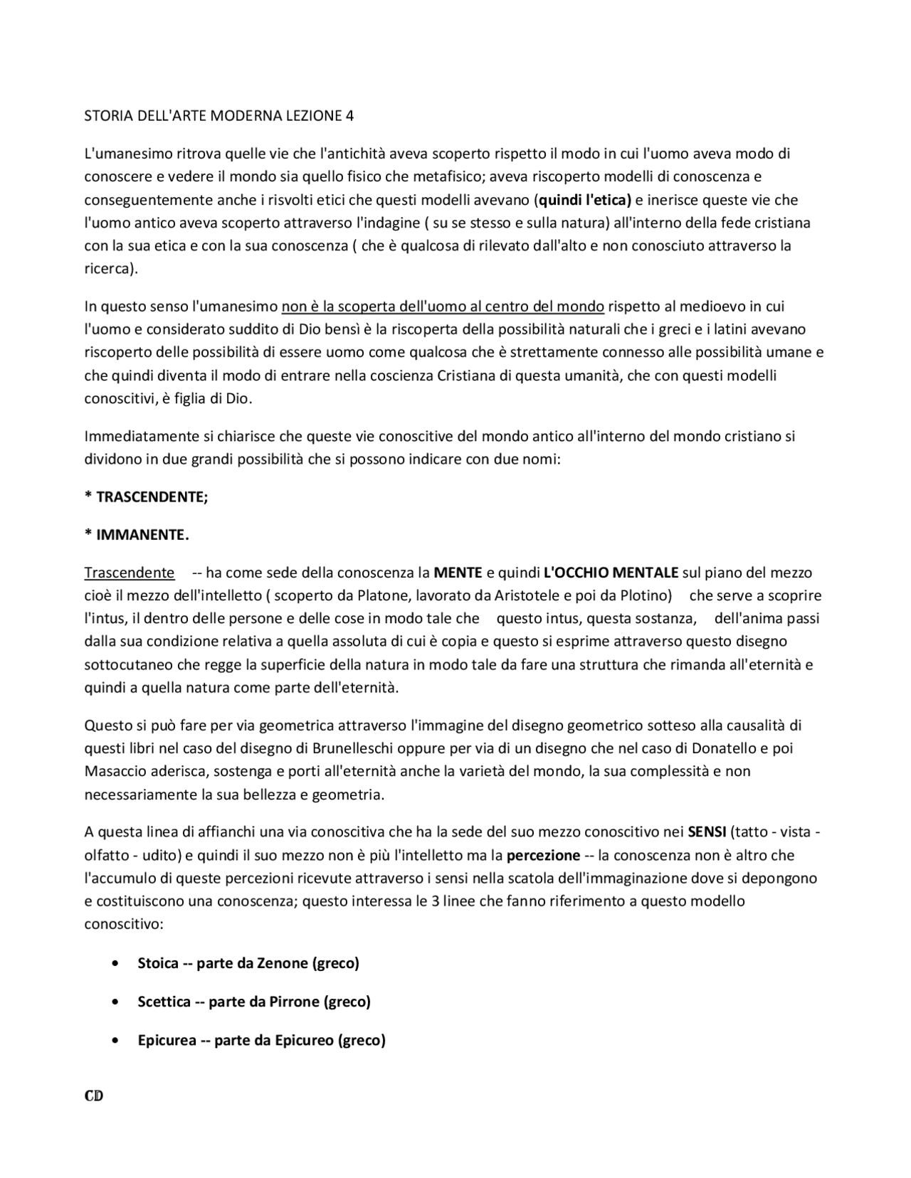 Riassunto Dei Primi Artisti Dellumanesimo Docsity