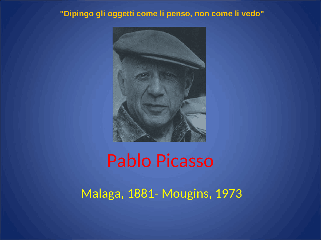 Pablo Picasso Slide Di Elementi Di Storia Dellarte Ed Espressioni