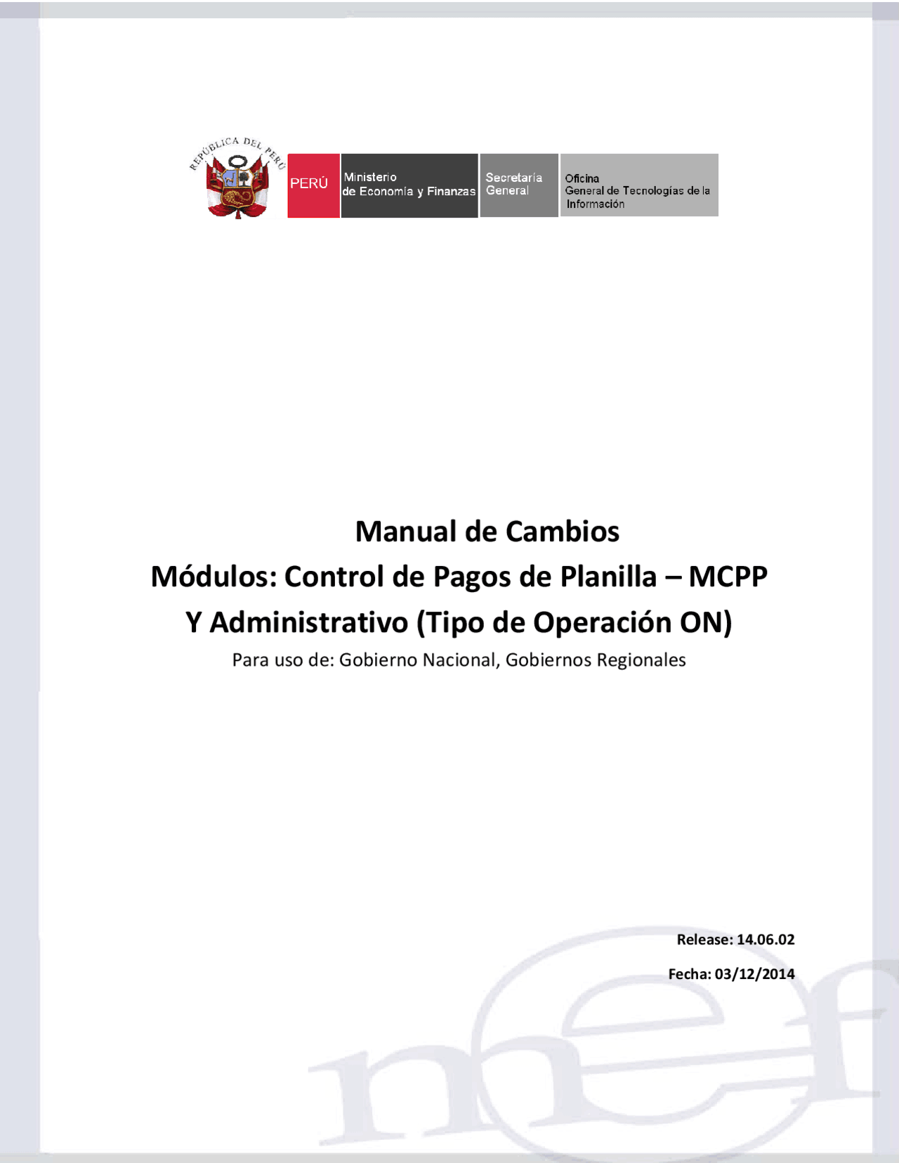 NUEVA VERSION MCPP MEF PERU - Docsity