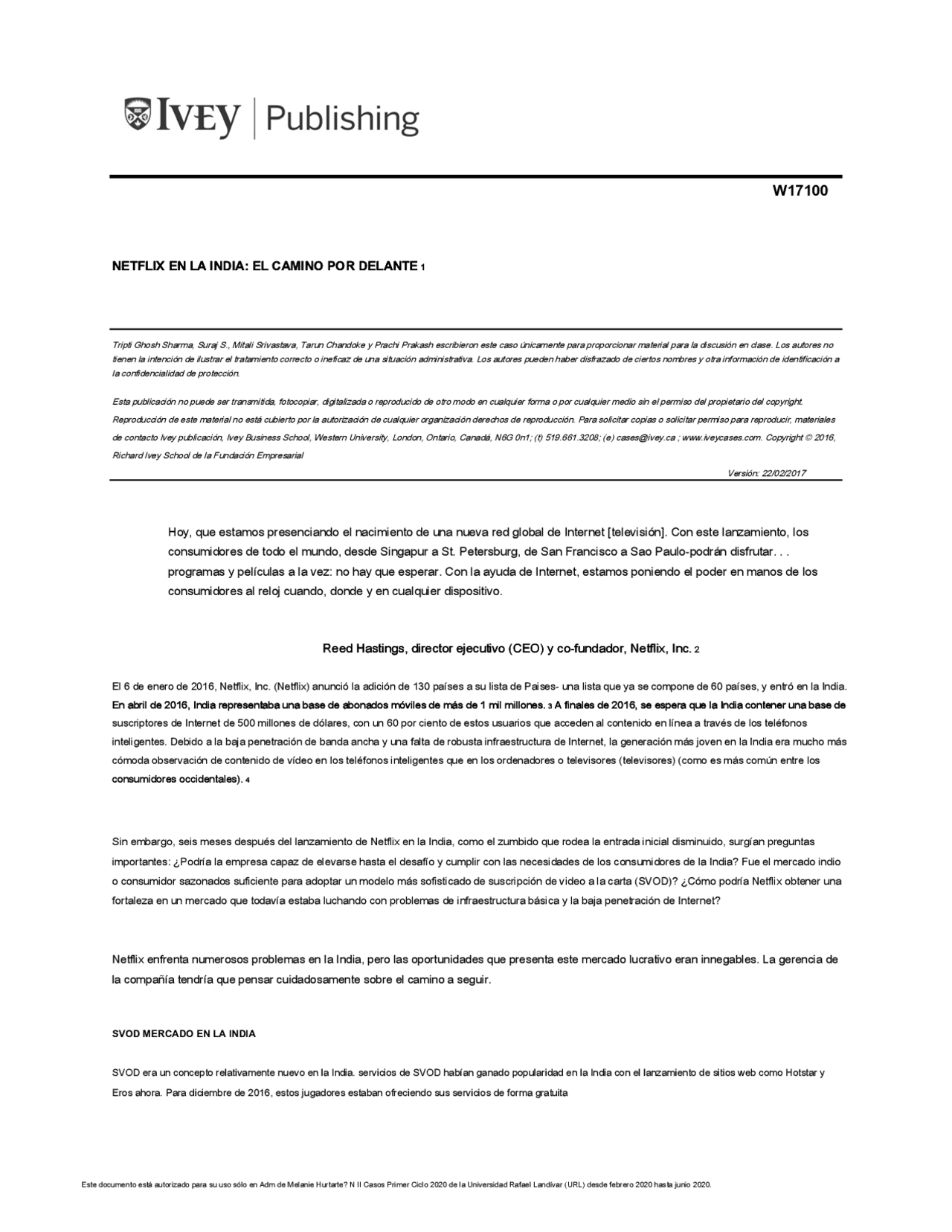 Caso Netflix En Español Docsity