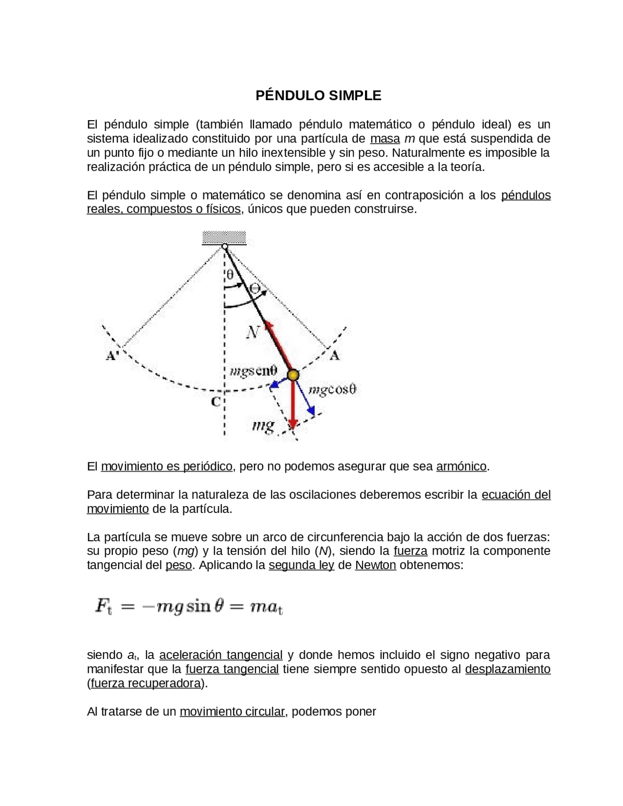 PRACTICA 3 PENDULO SIMPLE ESIME - Docsity