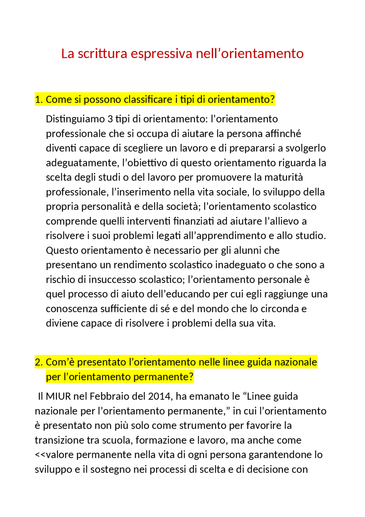 Didattica Generale Domande E Risposte Docsity