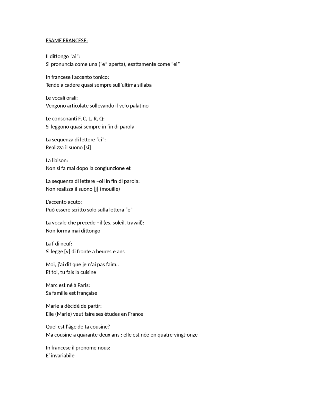 Domande Per Esame Di Lingua Francese Prove Desame Di Lingua Francese