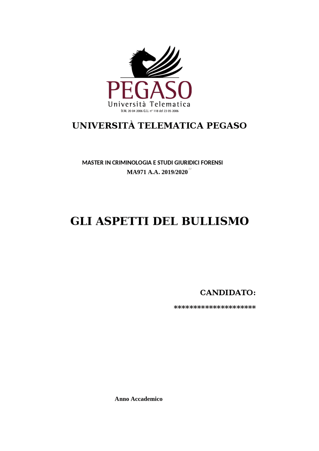 Sviluppo Del Bullismo Docsity