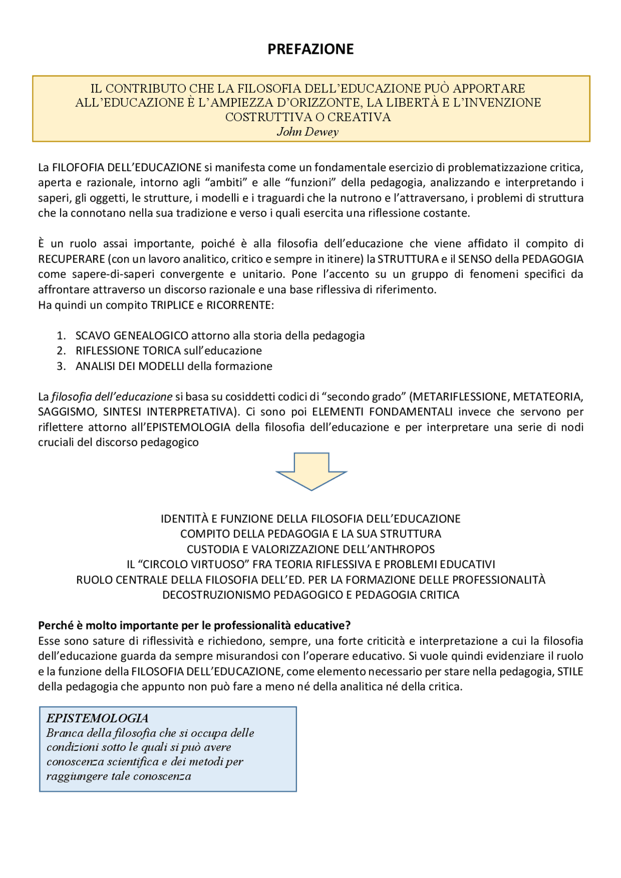 Riassunto Di Elementi Di Filosofia Di Amariani Docsity