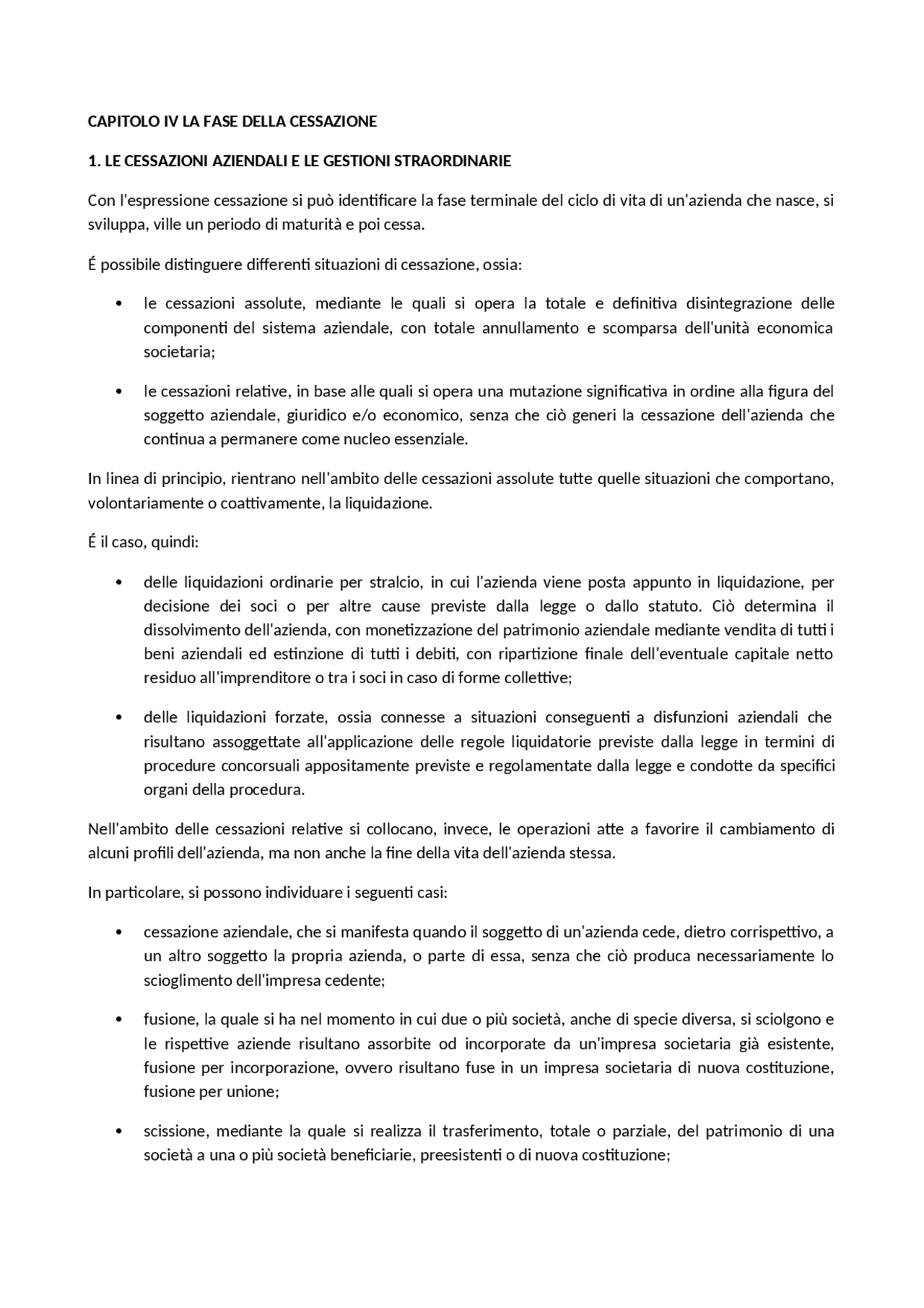 Riassunto Capitolo 4 Parte Quarta Docsity