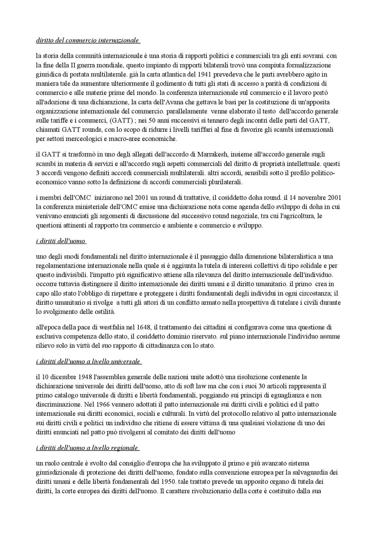 Schemi Capitolo 5 Diritto Internazionale Attila Tanzi Docsity