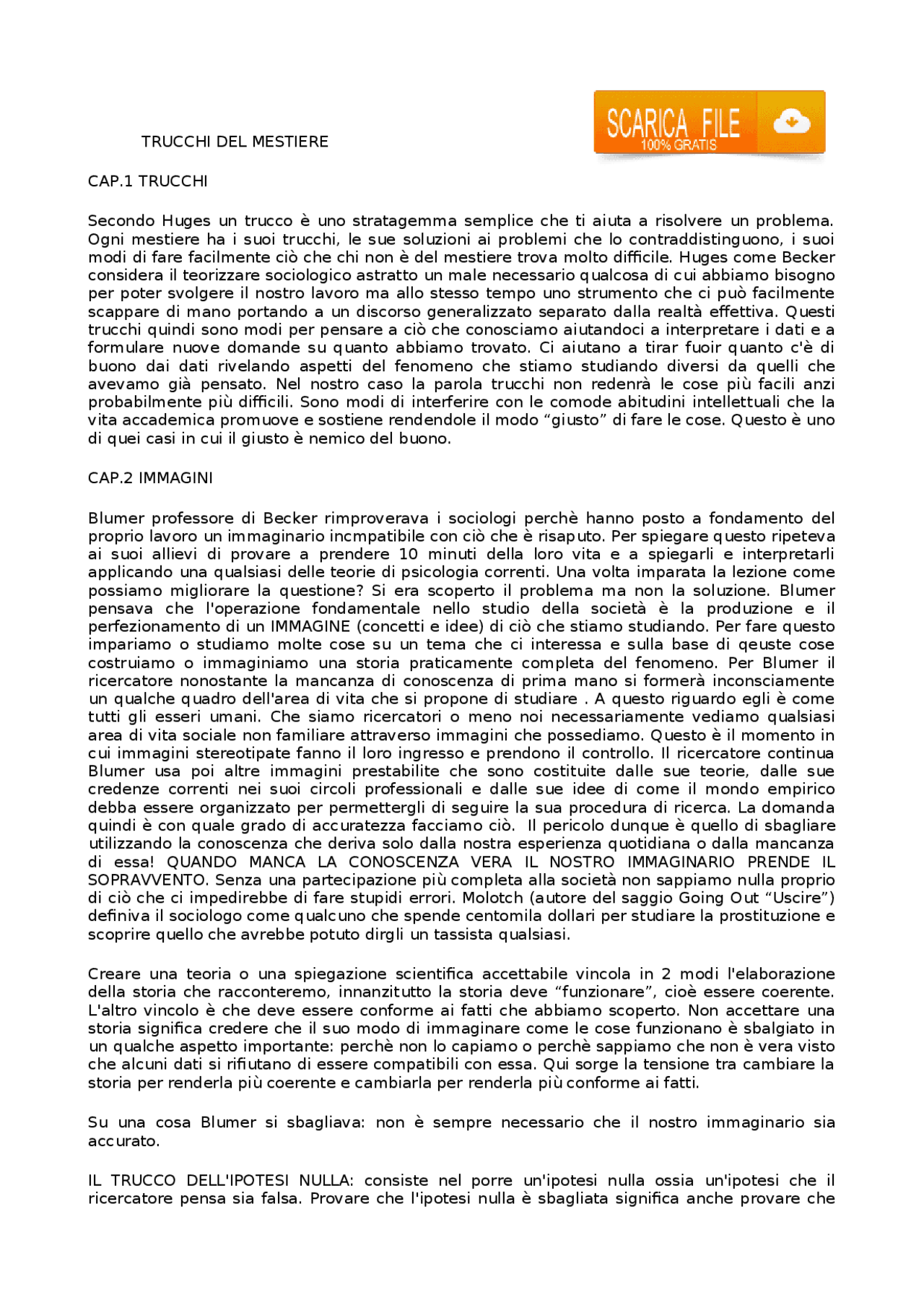 Teoria della pratica formativa - Docsity