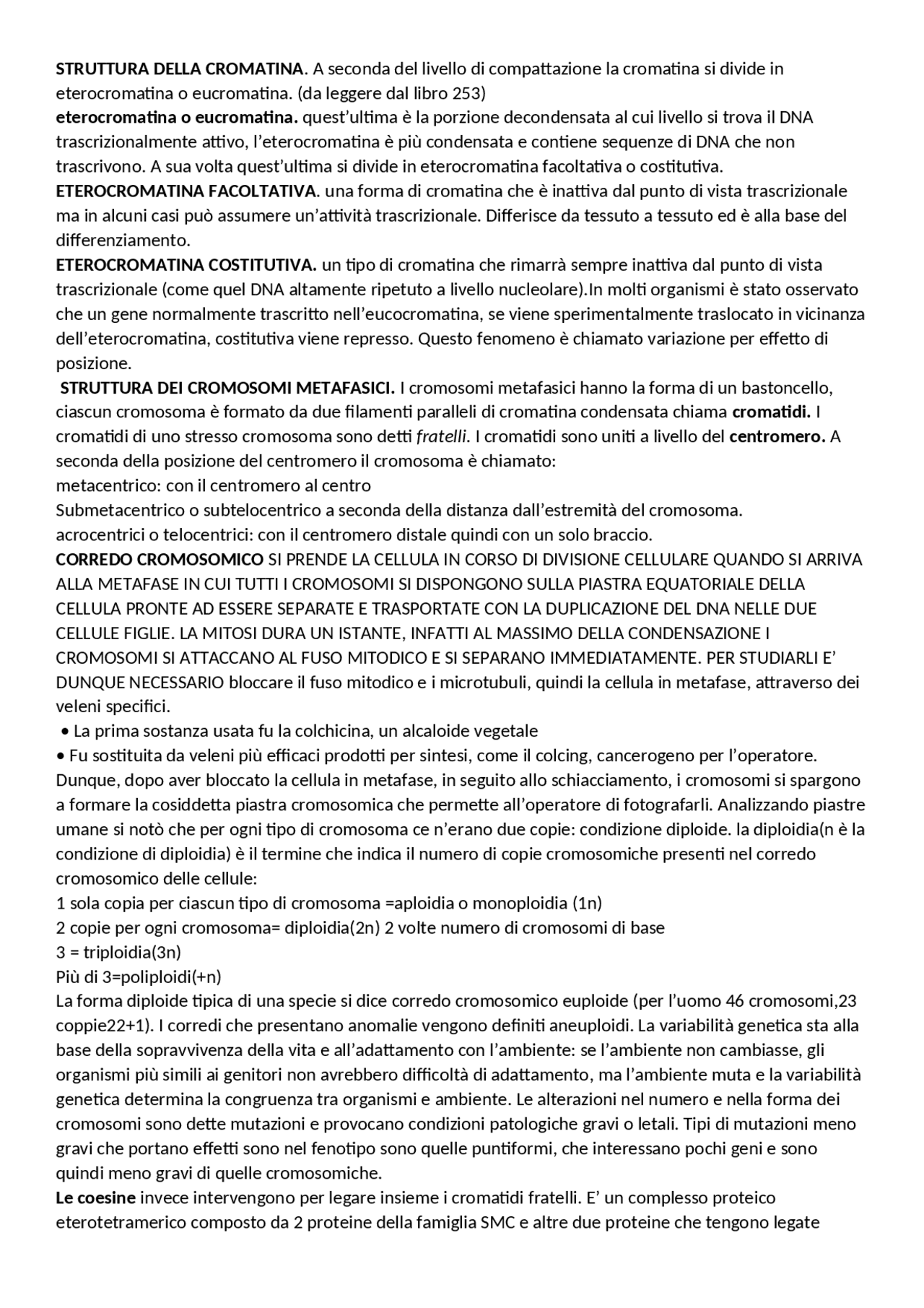Appunti Di Citologia Docsity