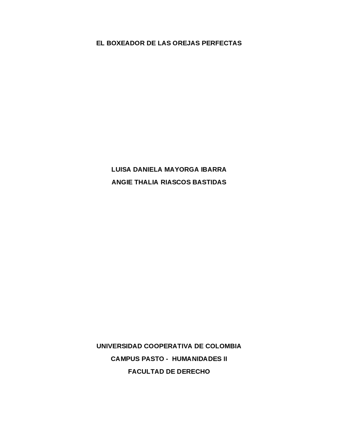 Cronica el boxeador de las orejas perfectas - Docsity