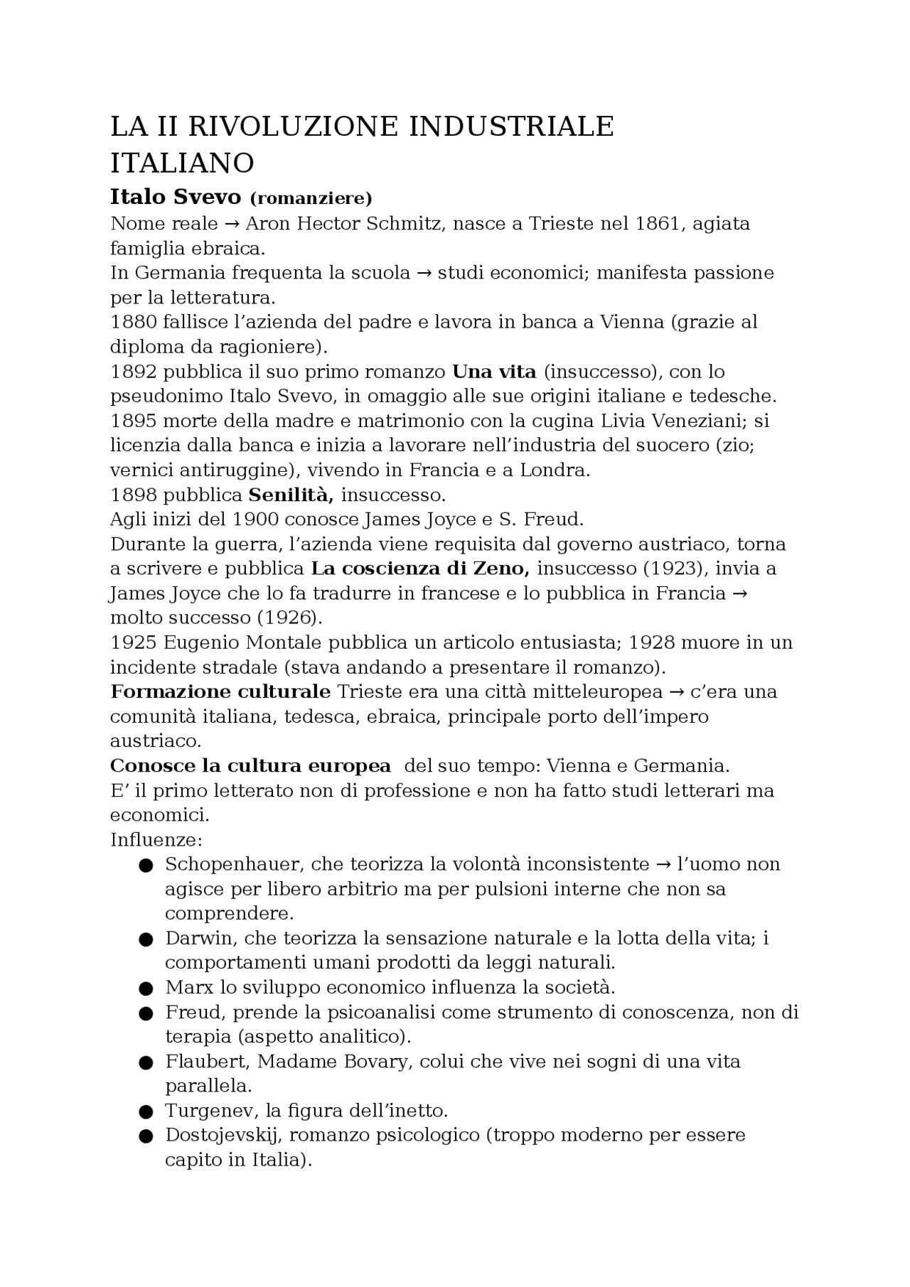 Riassunto Seconda Rivoluzione Industriale Docsity