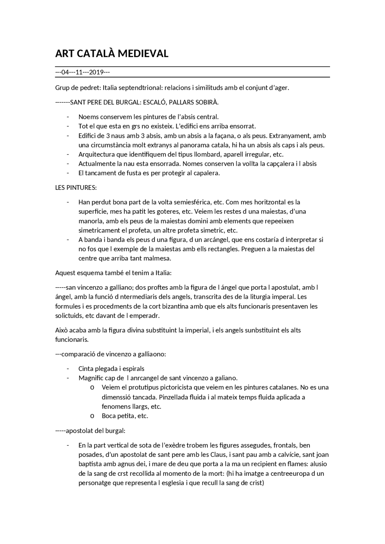 Apunts primer parcial art Medieval - Docsity