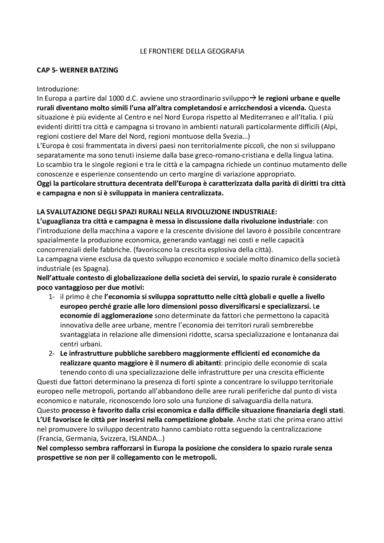 Le Frontiere Della Geografia Docsity