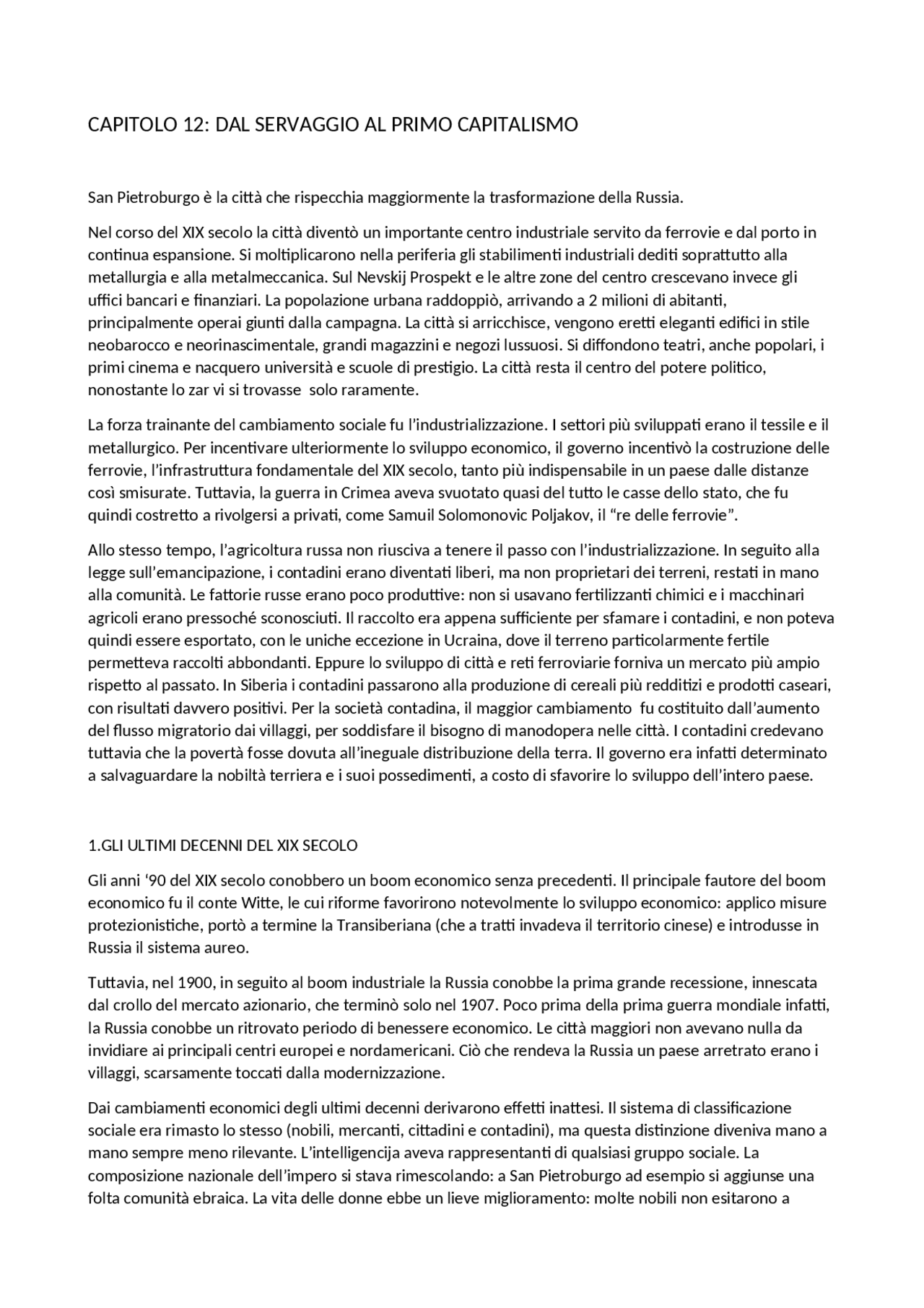 Riassunto Breve Storia Della Russia Bushkovitch Docsity