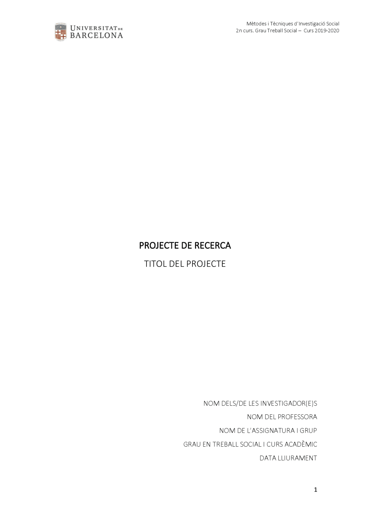 Guia Projecte De Recerca Docsity