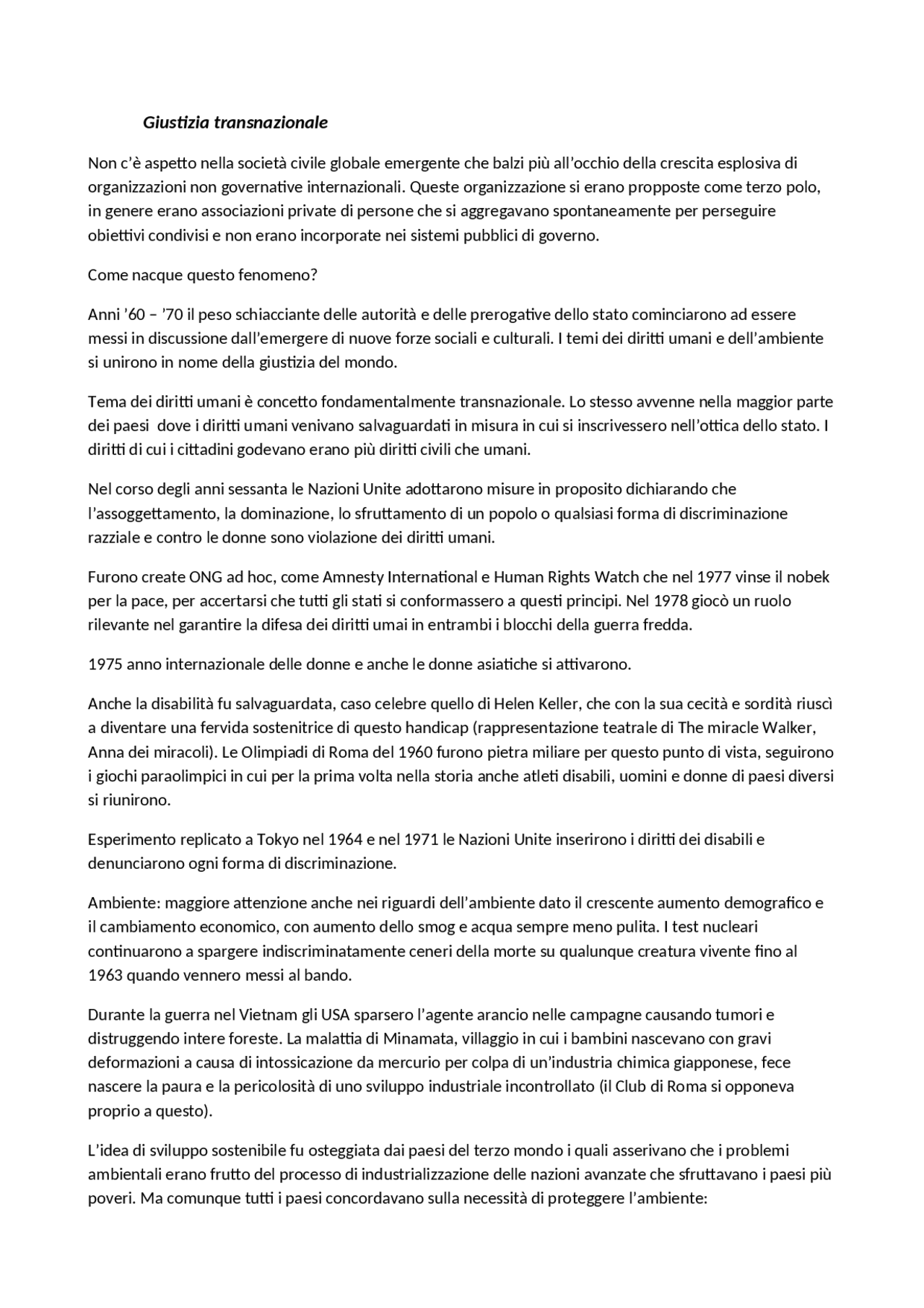 Saggio Transnazionale Docsity
