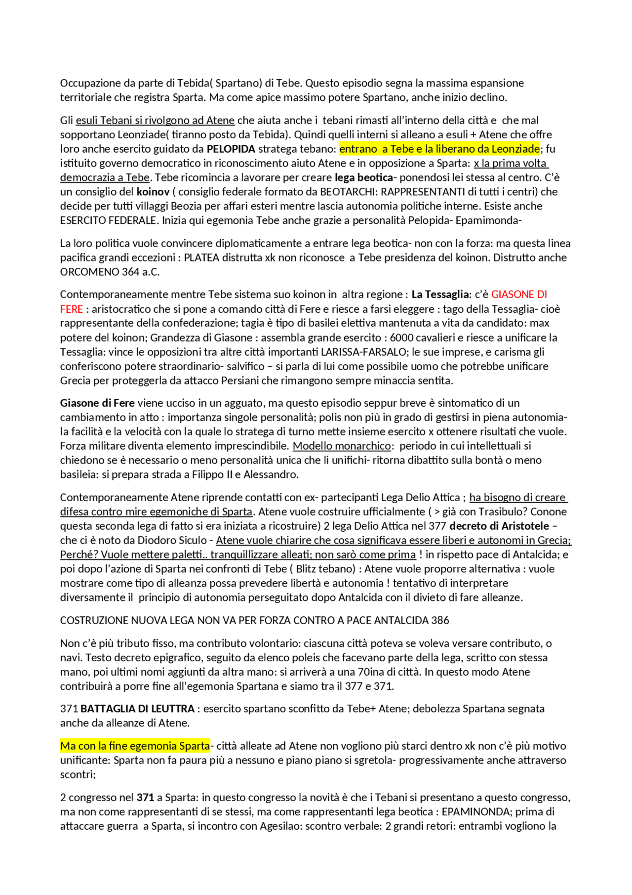 Storia Greca Età Classica Docsity