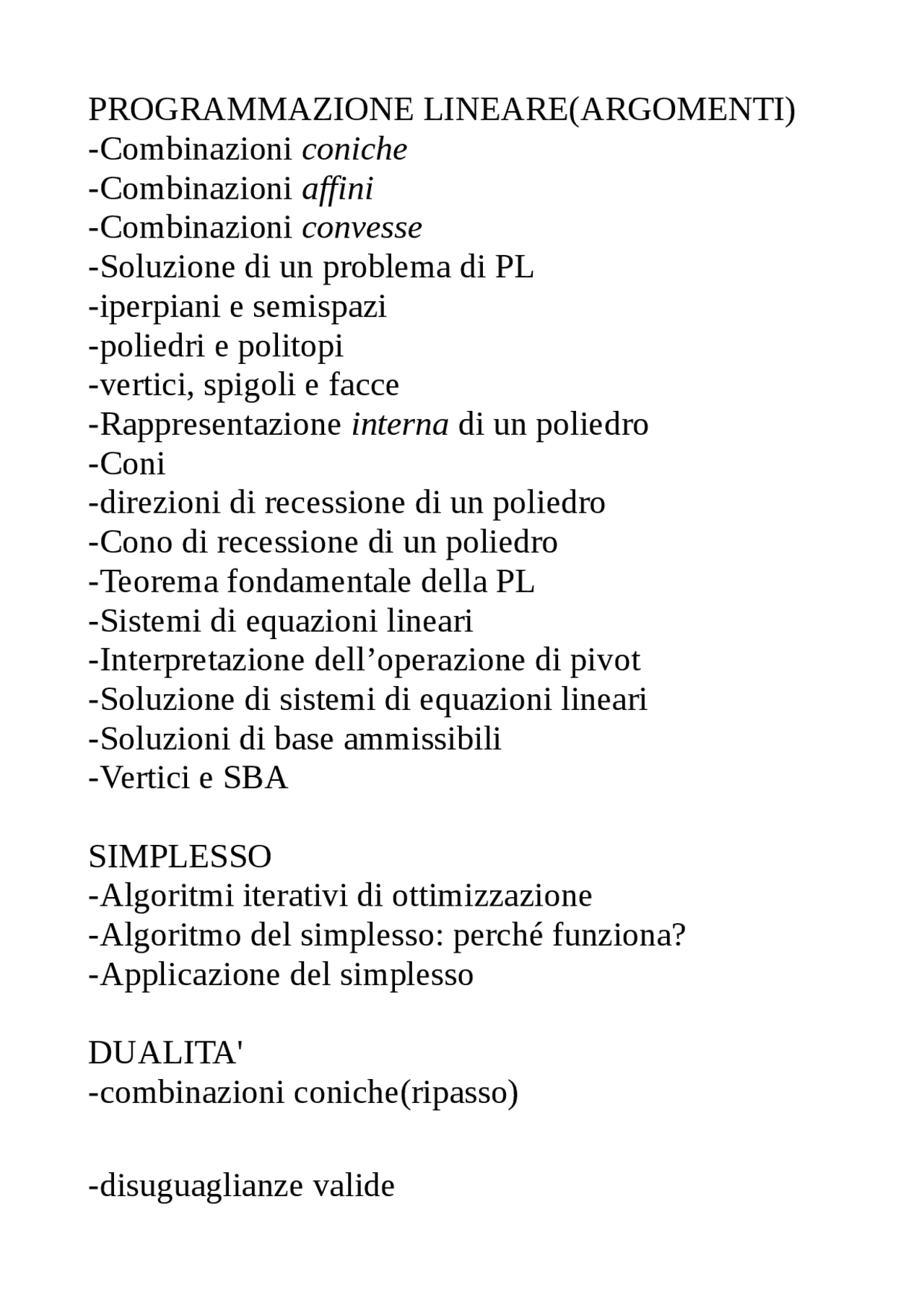 Principali aspetti della ricerca operativa | Schemi e mappe concettuali ...