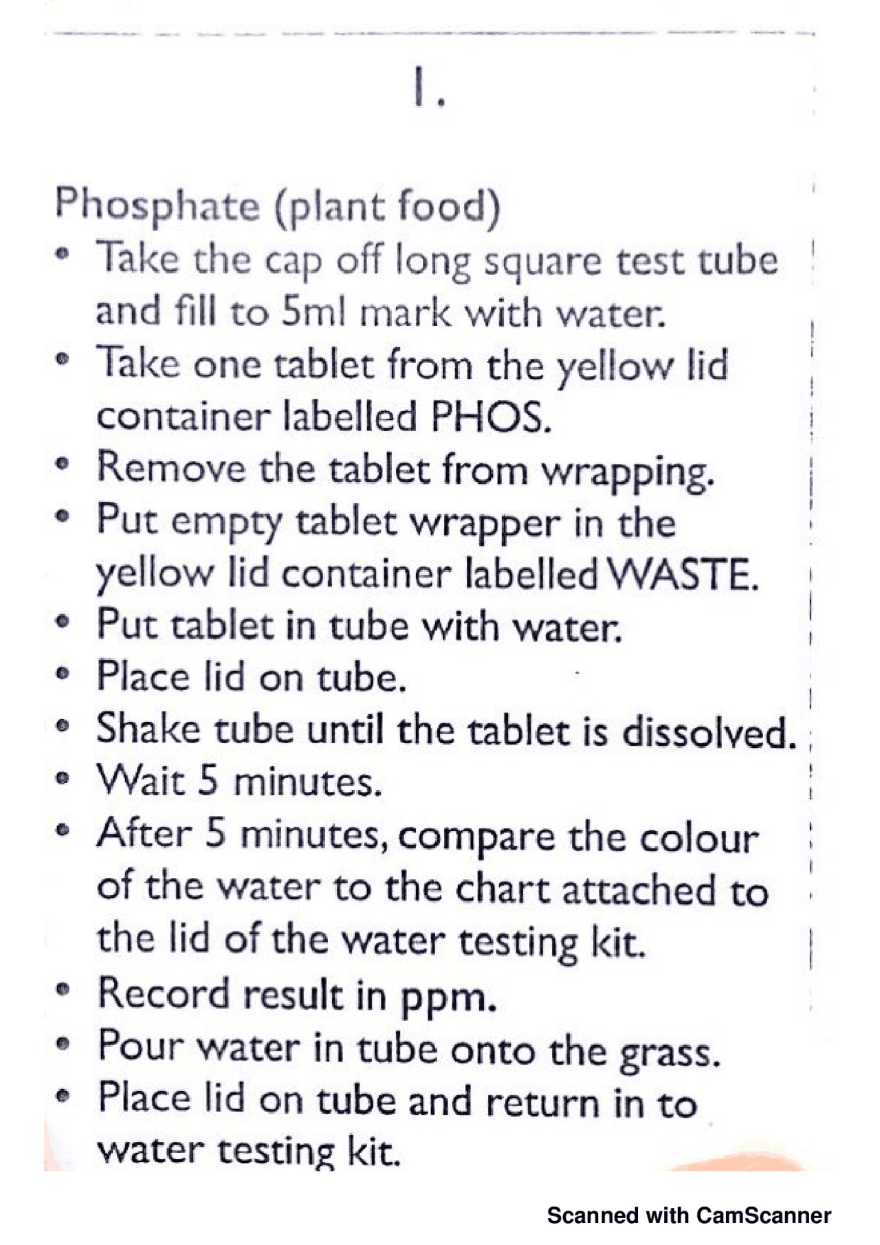 Method for phosphate - Docsity