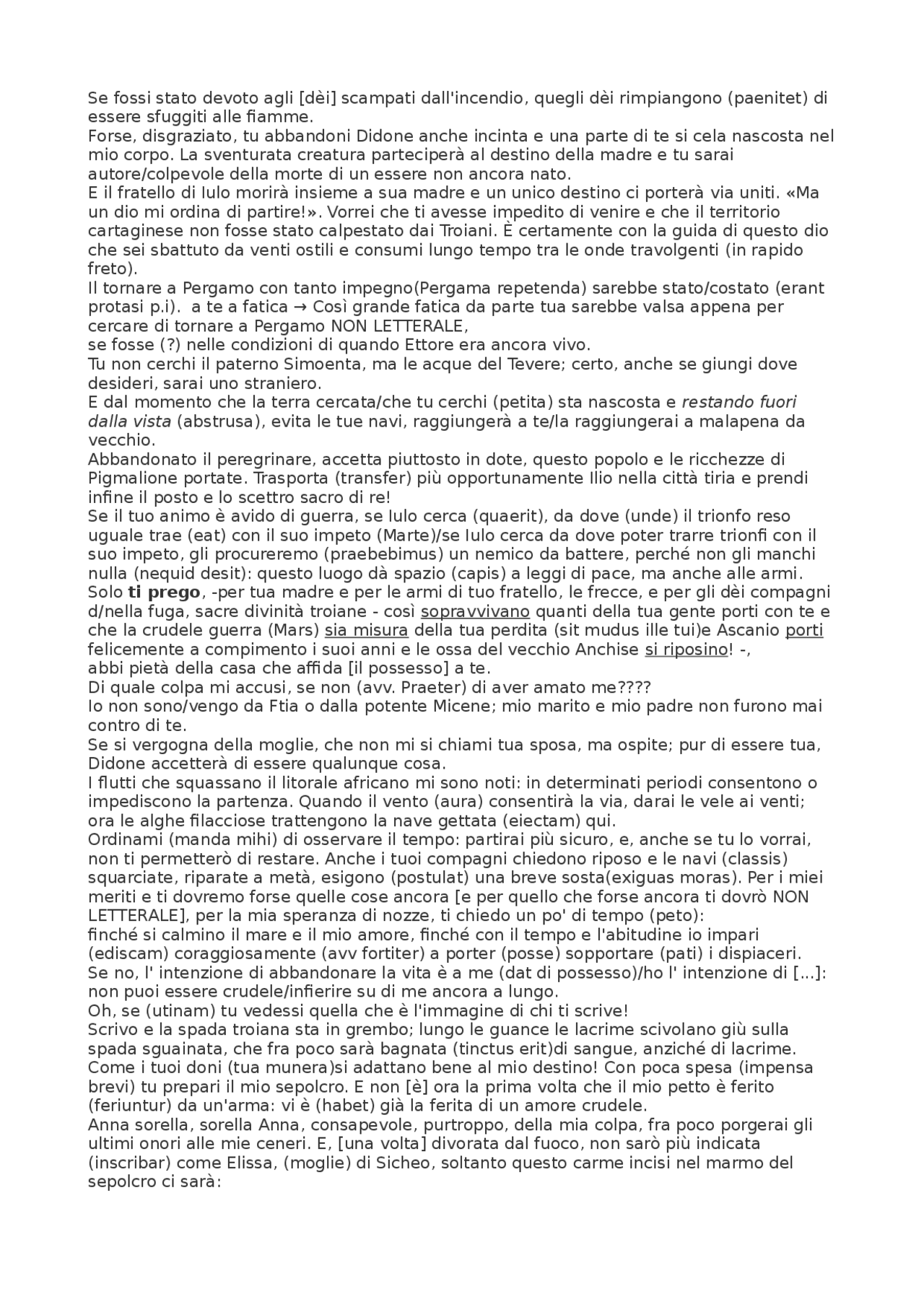 HEROIDES - Ovidio. epistola VII Didone a Enea - Docsity