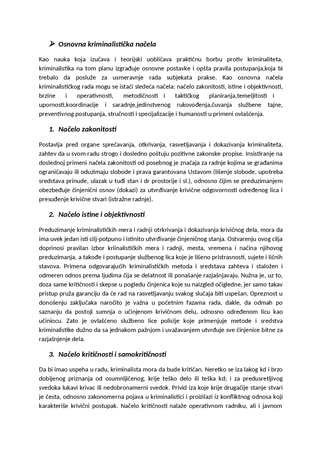 Kriminalistika skripta za studente osnovnih studija | Rezime' predlog Kriminalistika - Docsity