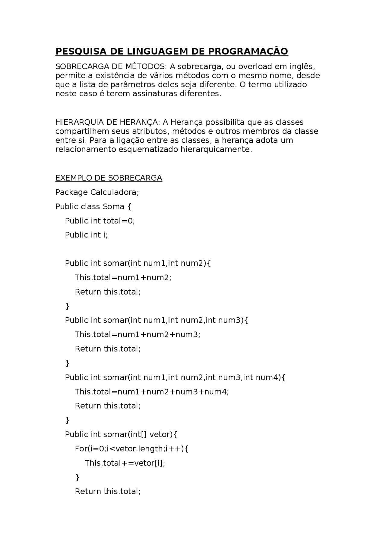 Linguagem De Programação Docsity