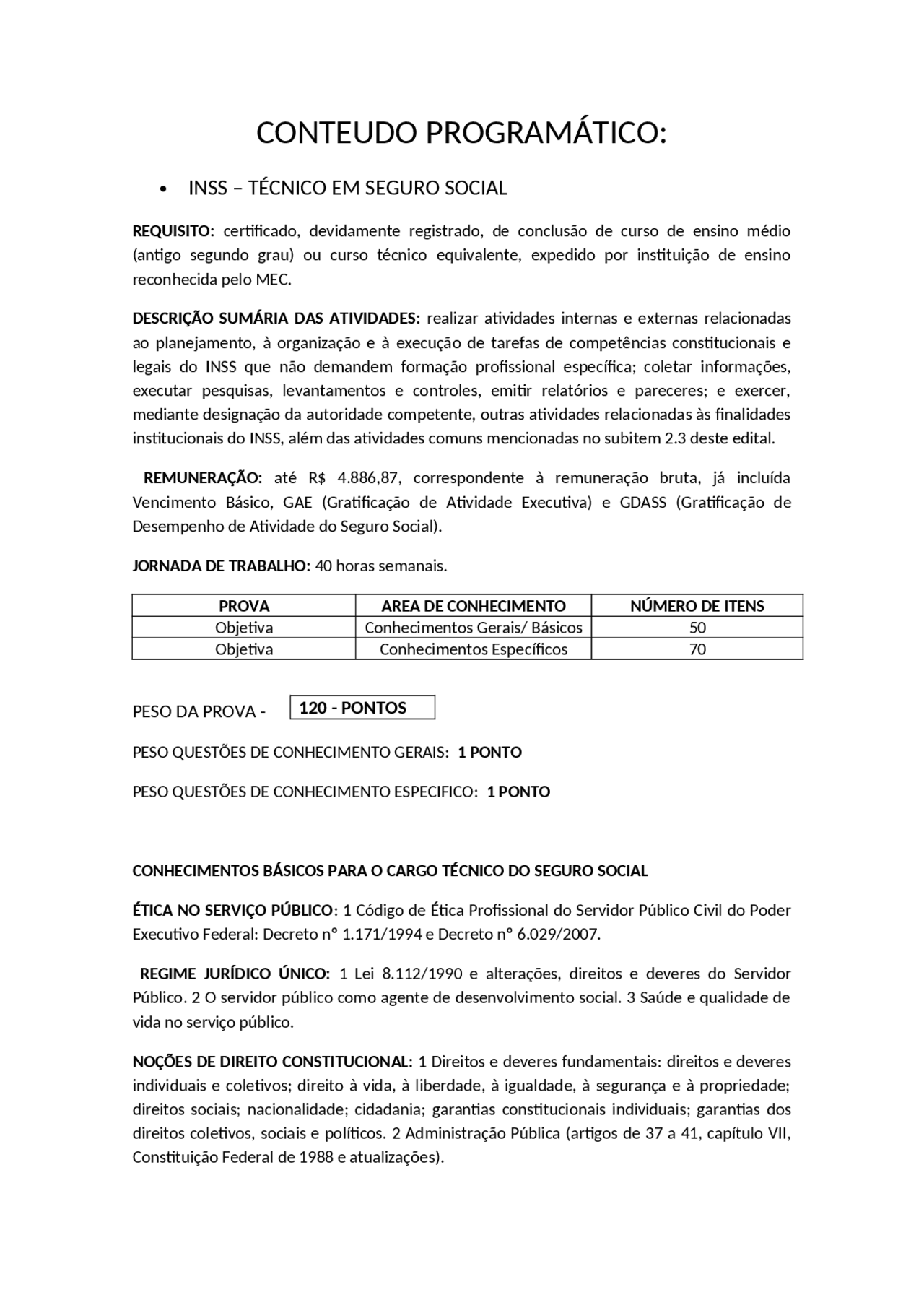 Conteudo programatico para os concurso 2020 - Docsity