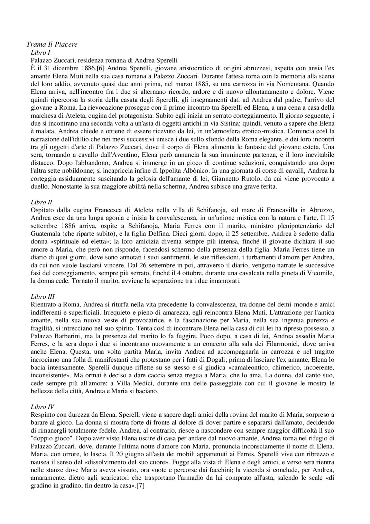 Il piacere, D'Annunzio - Riassunto | Sintesi del corso di Italiano ...