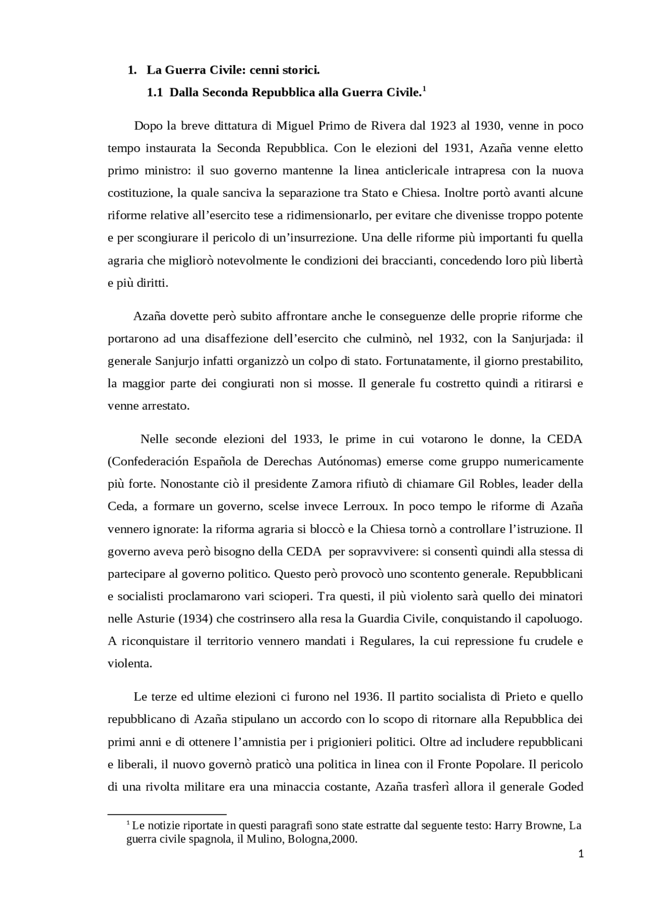 La Guerra Civile Spagnola Docsity