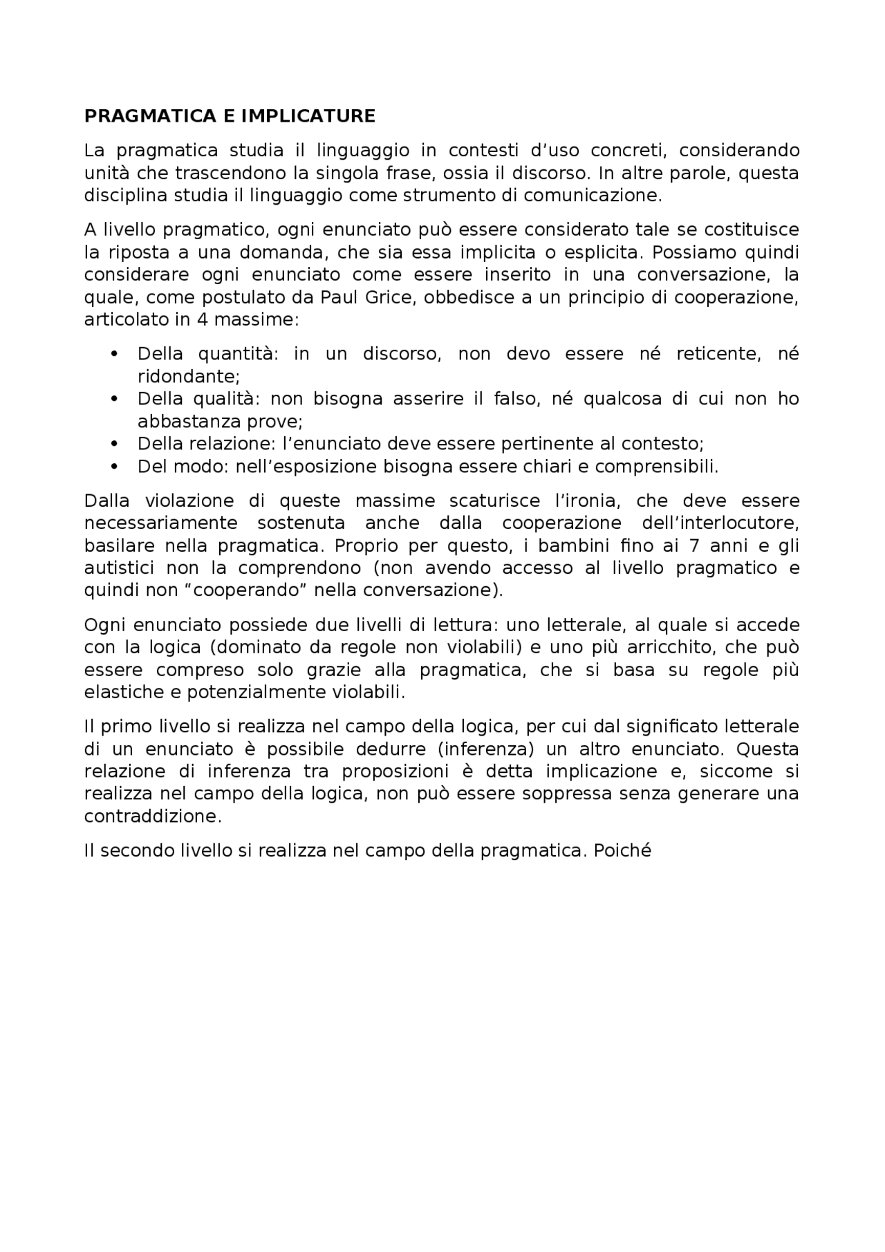 Pragmatica Linguistica Applicata Docsity