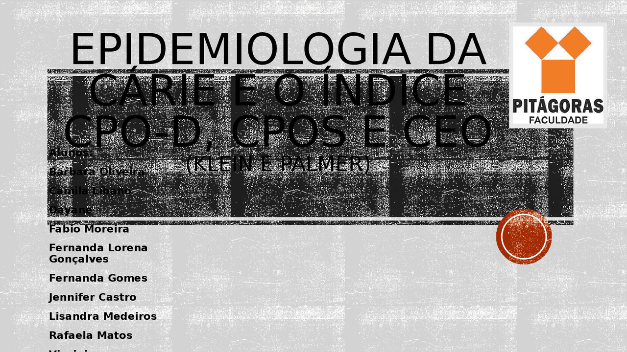 Epidemiologia da cárie e o Índice CPO-d, cpos e ceo - Docsity