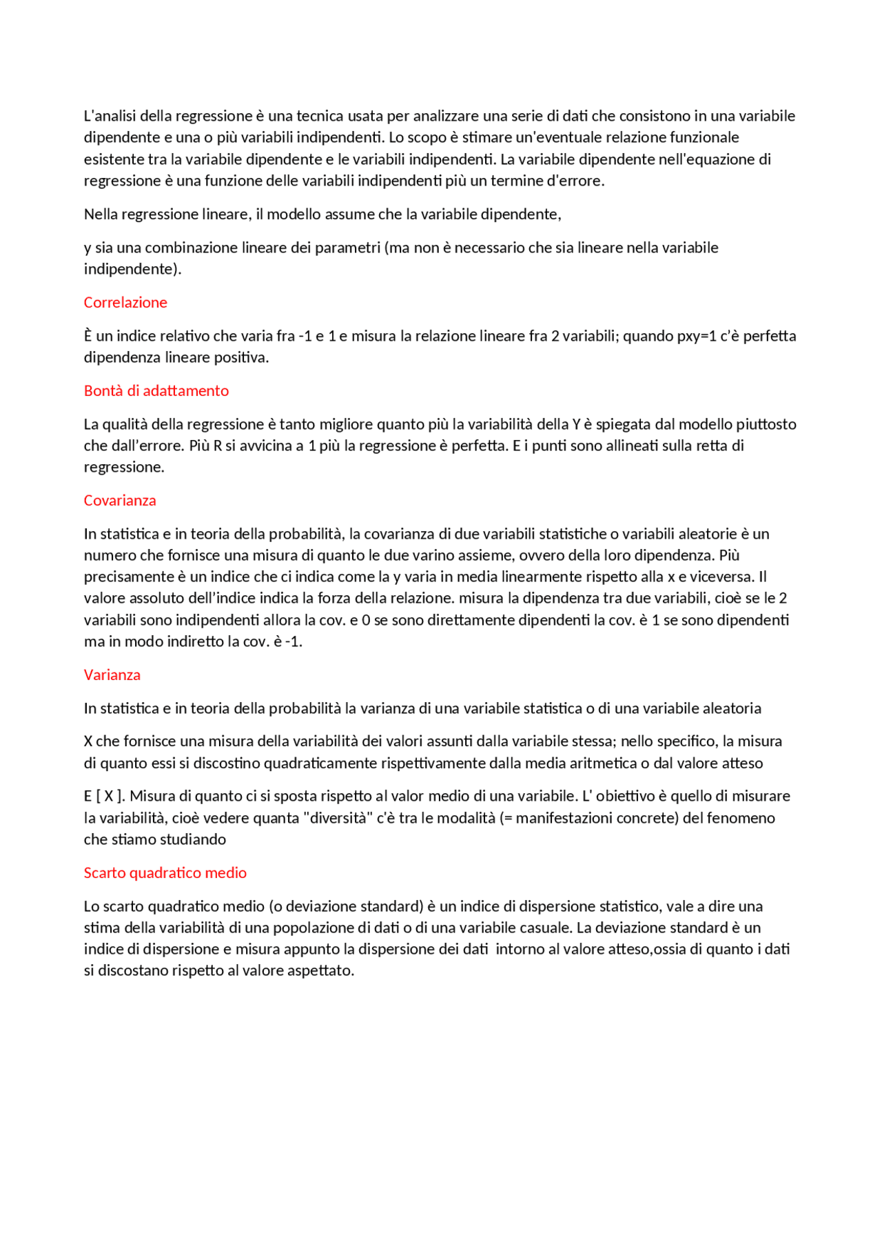 Appunti Statistica E Formule Docsity