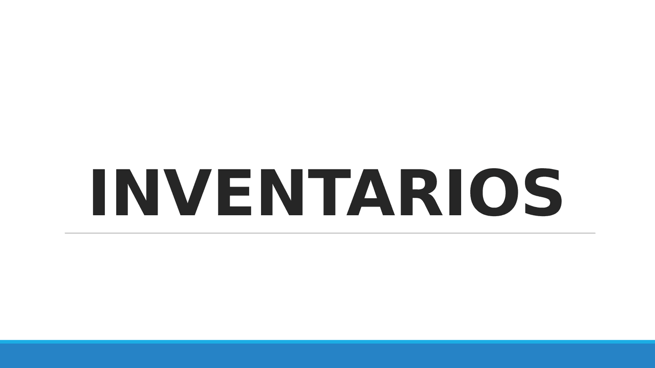 Tipo de inventarios y el manejo - Docsity