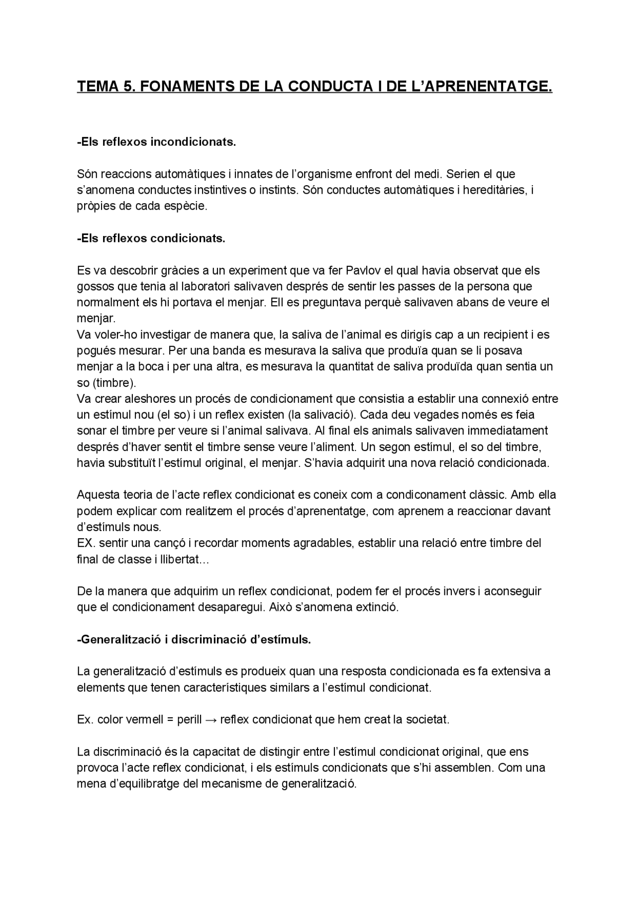 Apunts De Psicologia 1r Batx Docsity