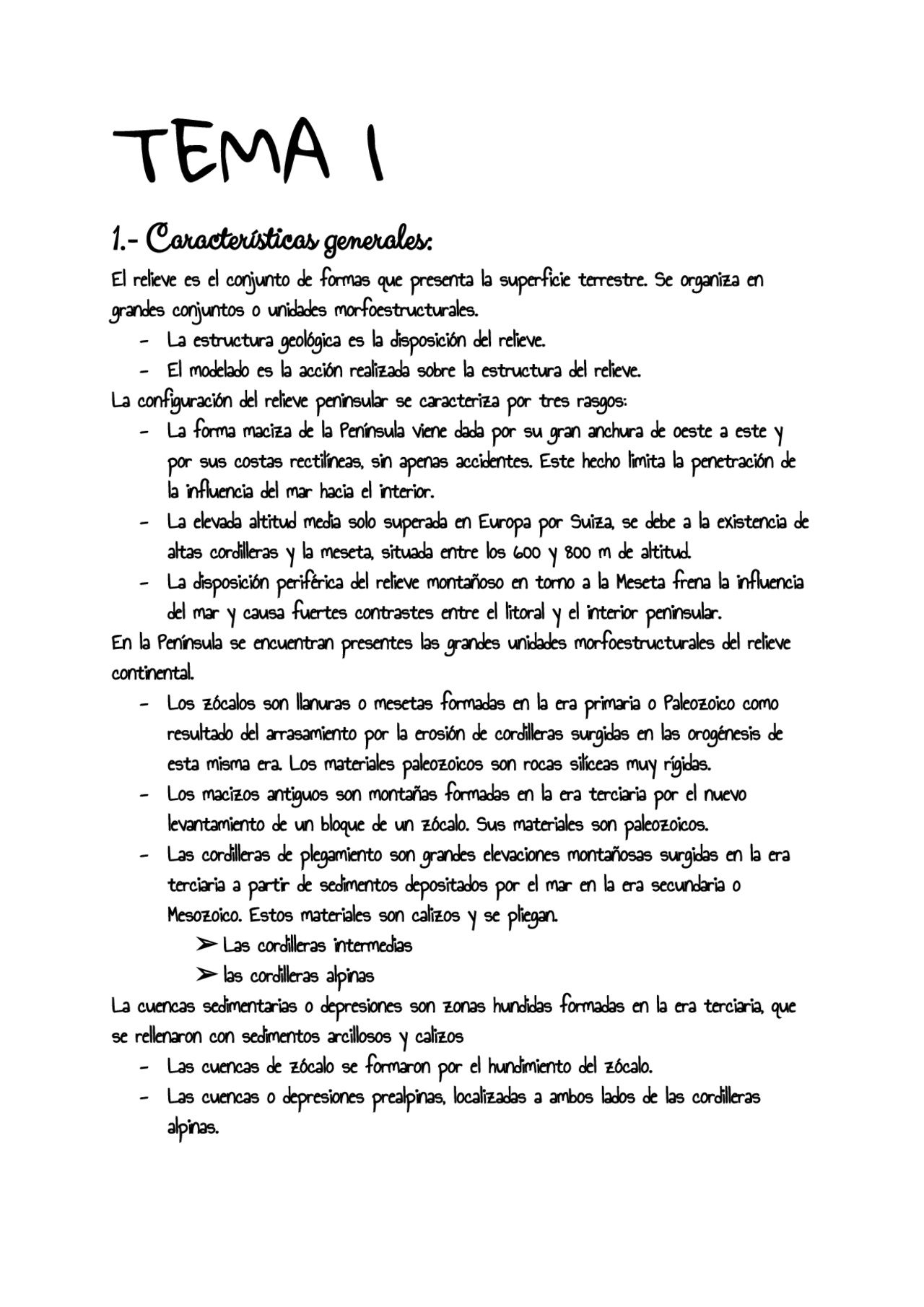 Geografía 2º Bachillerato Apuntes De Geografía Docsity