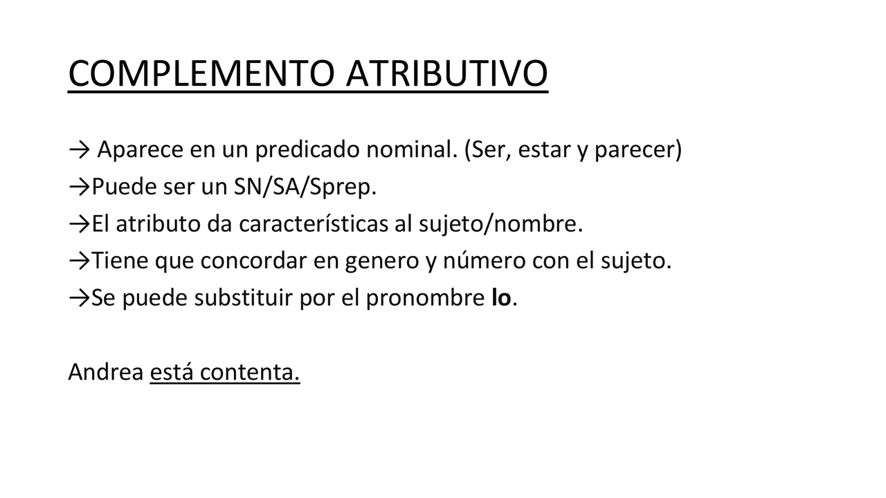 COMPLEMENTOS DEL VERBO - Docsity