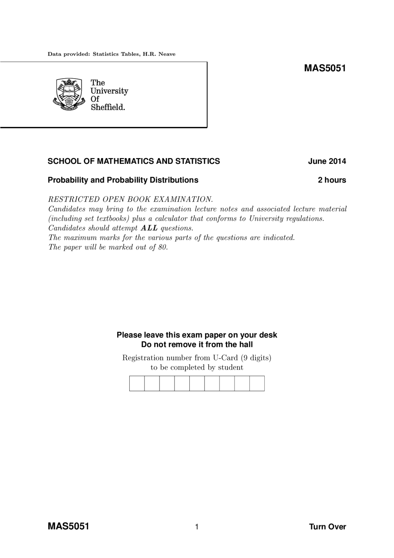 Probability and Probability Distributions Exam | Exercises Statistics | Docsity