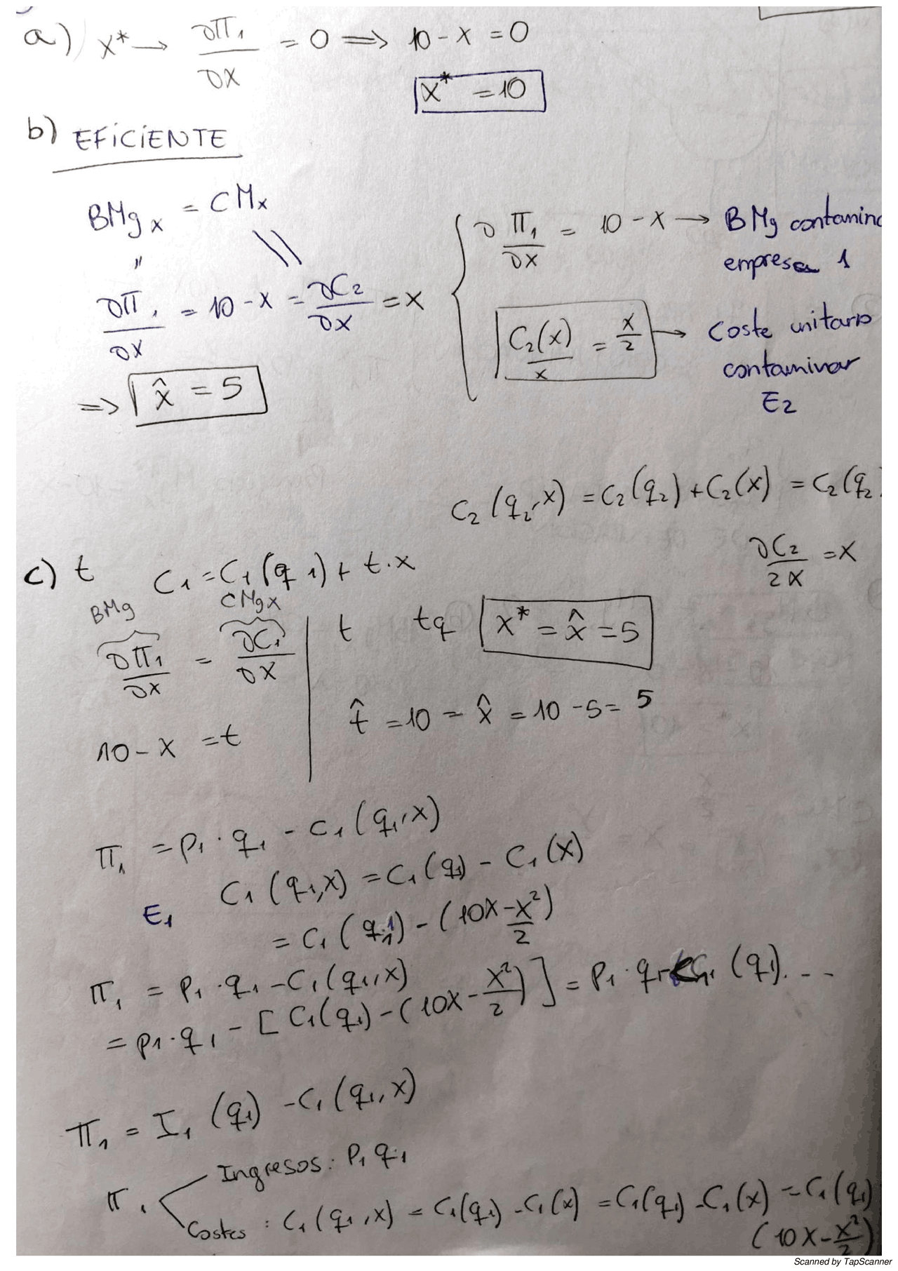 Ejercicio micro segunda parte de la asignatura - Docsity