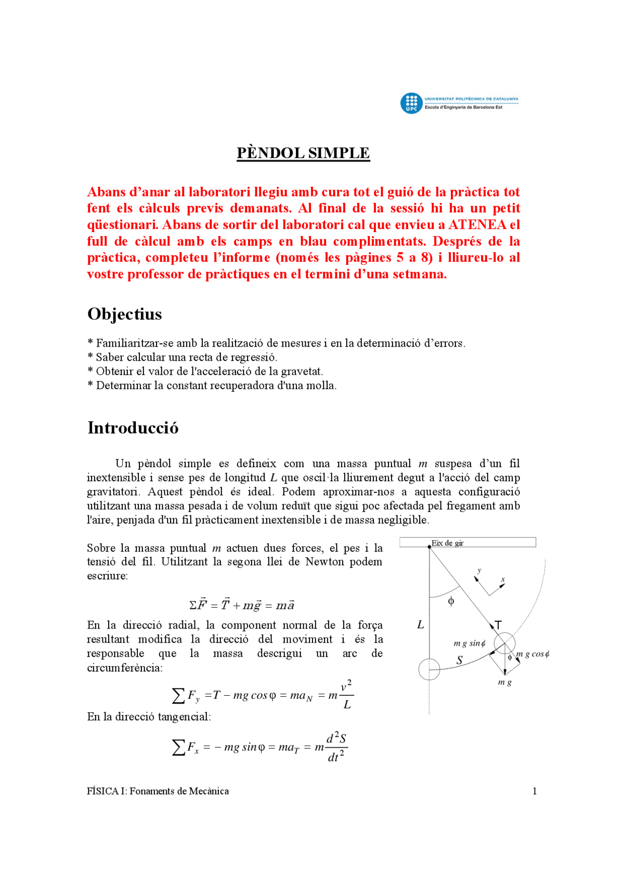Practica de fisica no resuelta de pendulo simple - Docsity