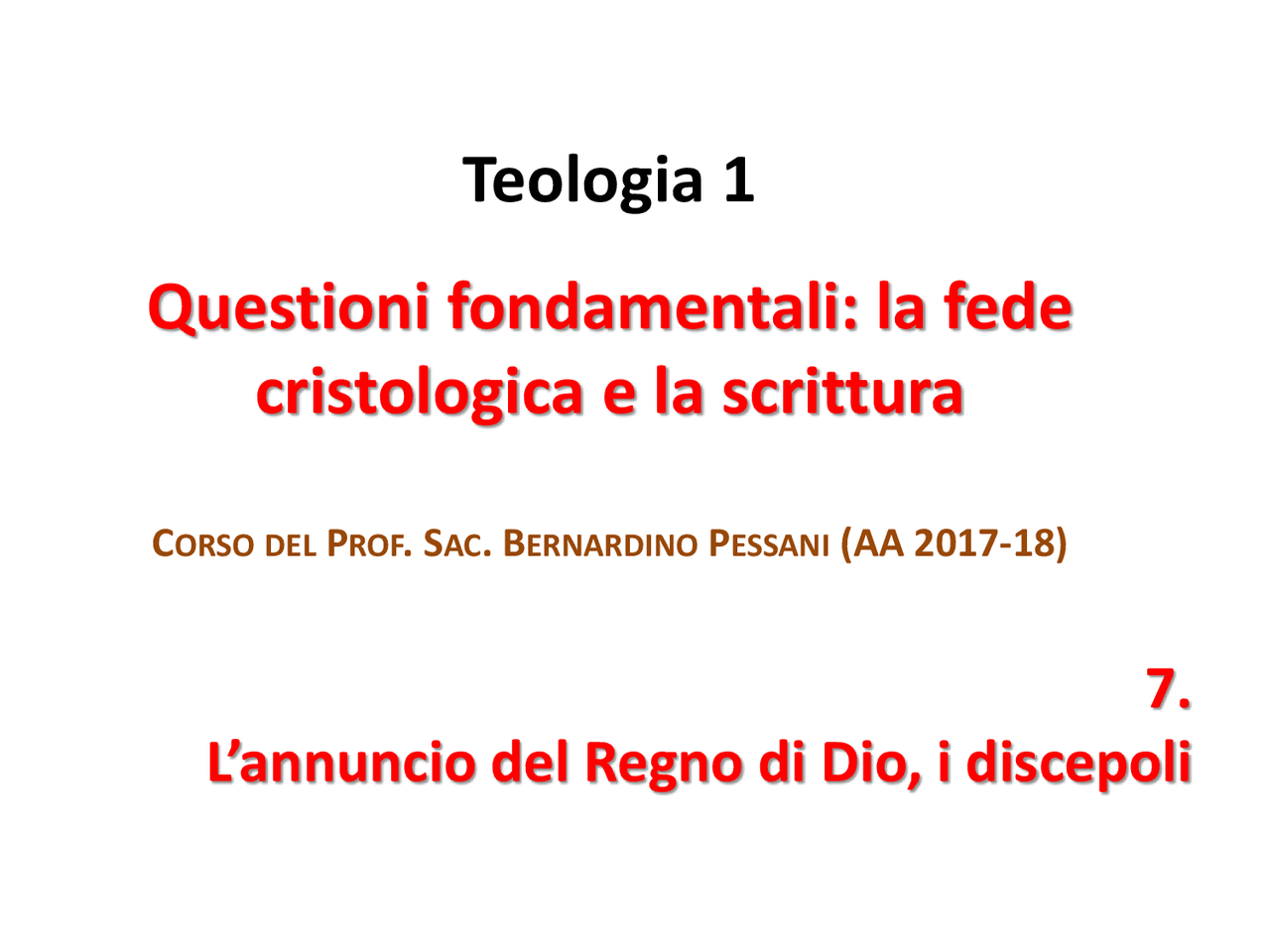 Slide esame teologia - Docsity