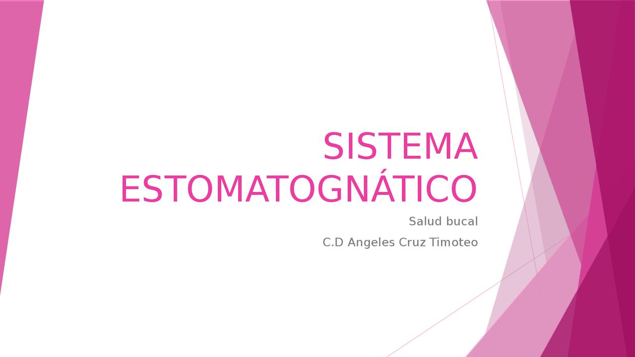 Sistema Estomatognático Docsity