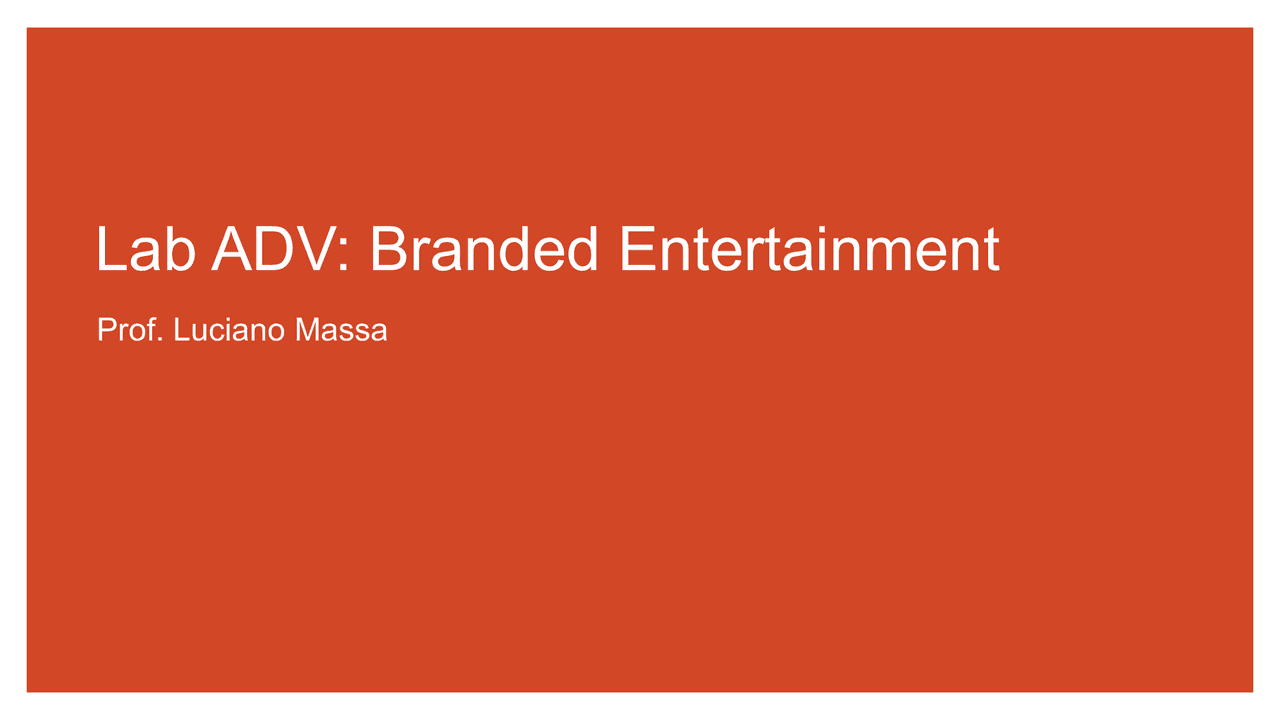 Slide Del Corso Infoandartainment Docsity