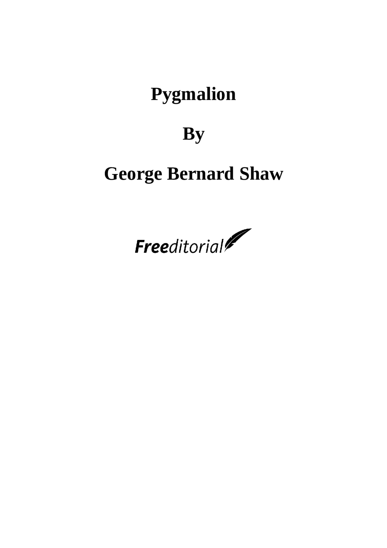 pygmalion full book | Study notes English | Docsity