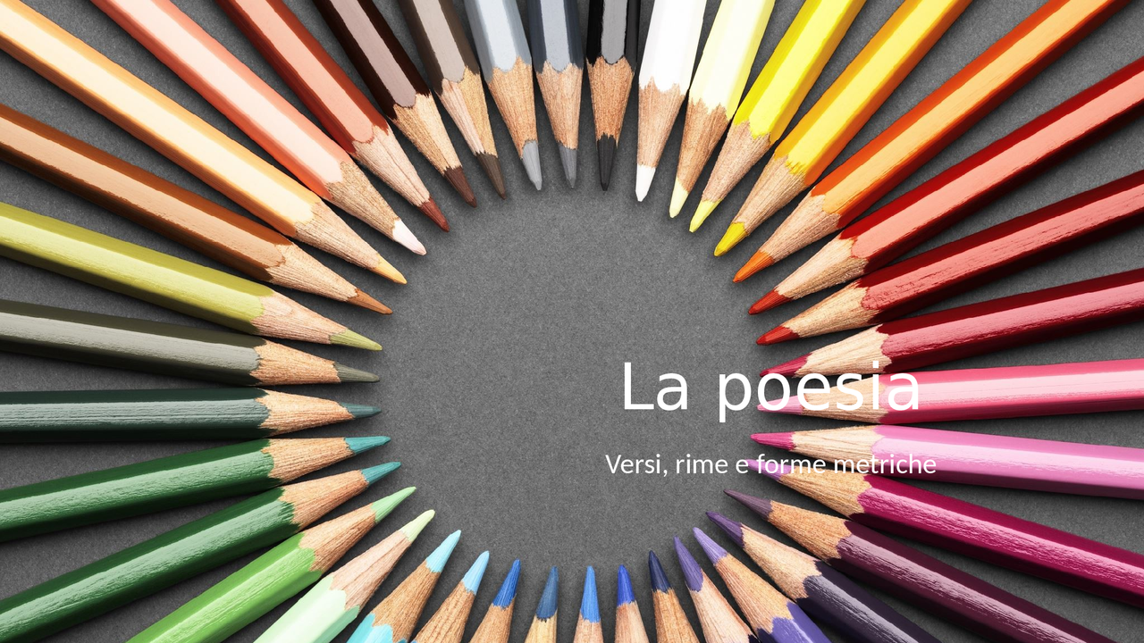 La Poesia Versi Rime E Forme Metriche Docsity