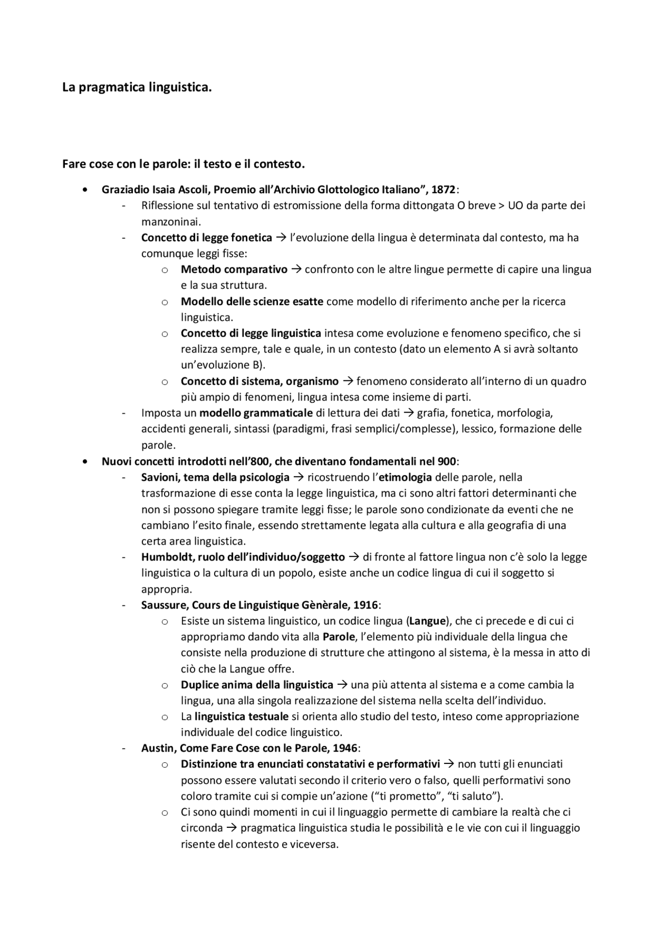 Linguistica Italiana Modulo C Appunti Di Linguistica Docsity