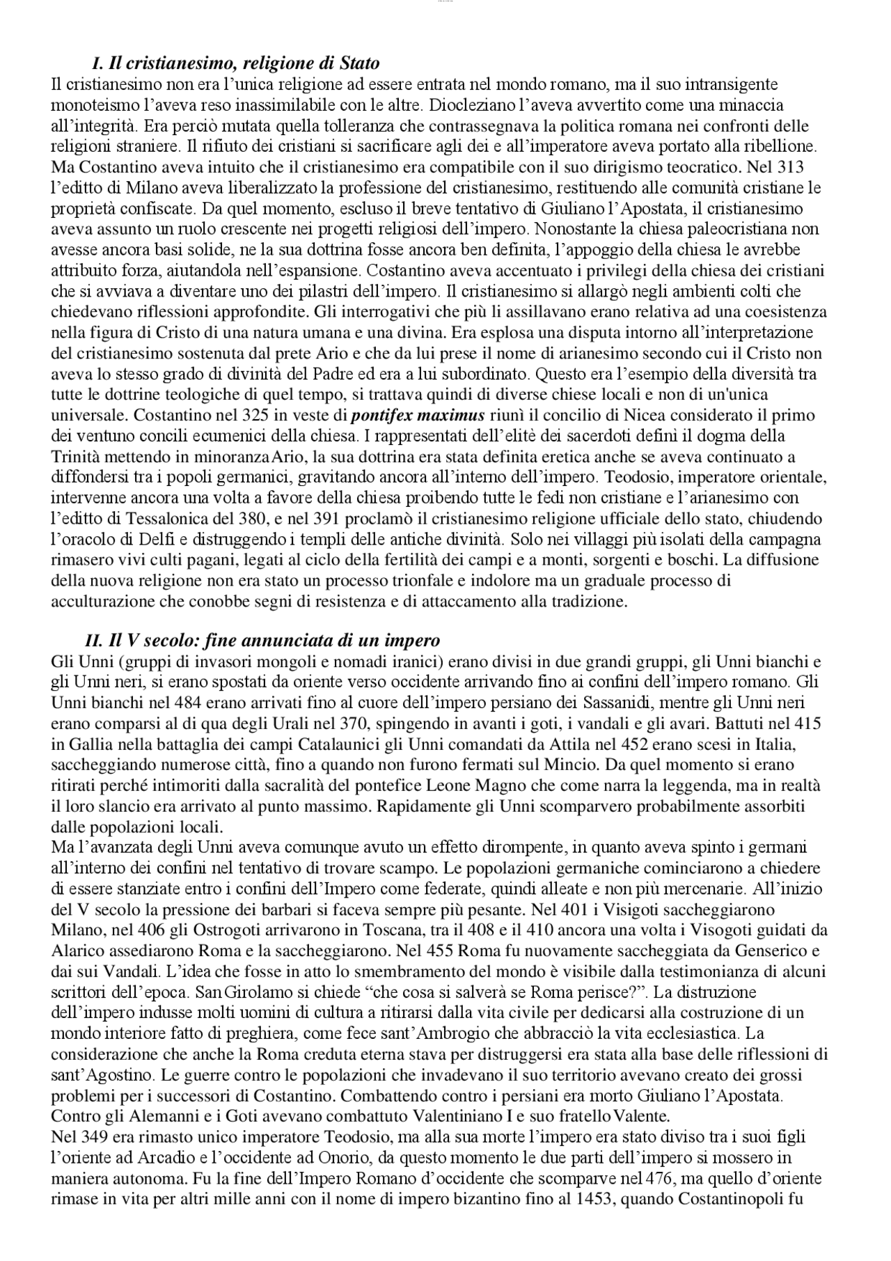 Riassunto Manuale Di Storia Docsity