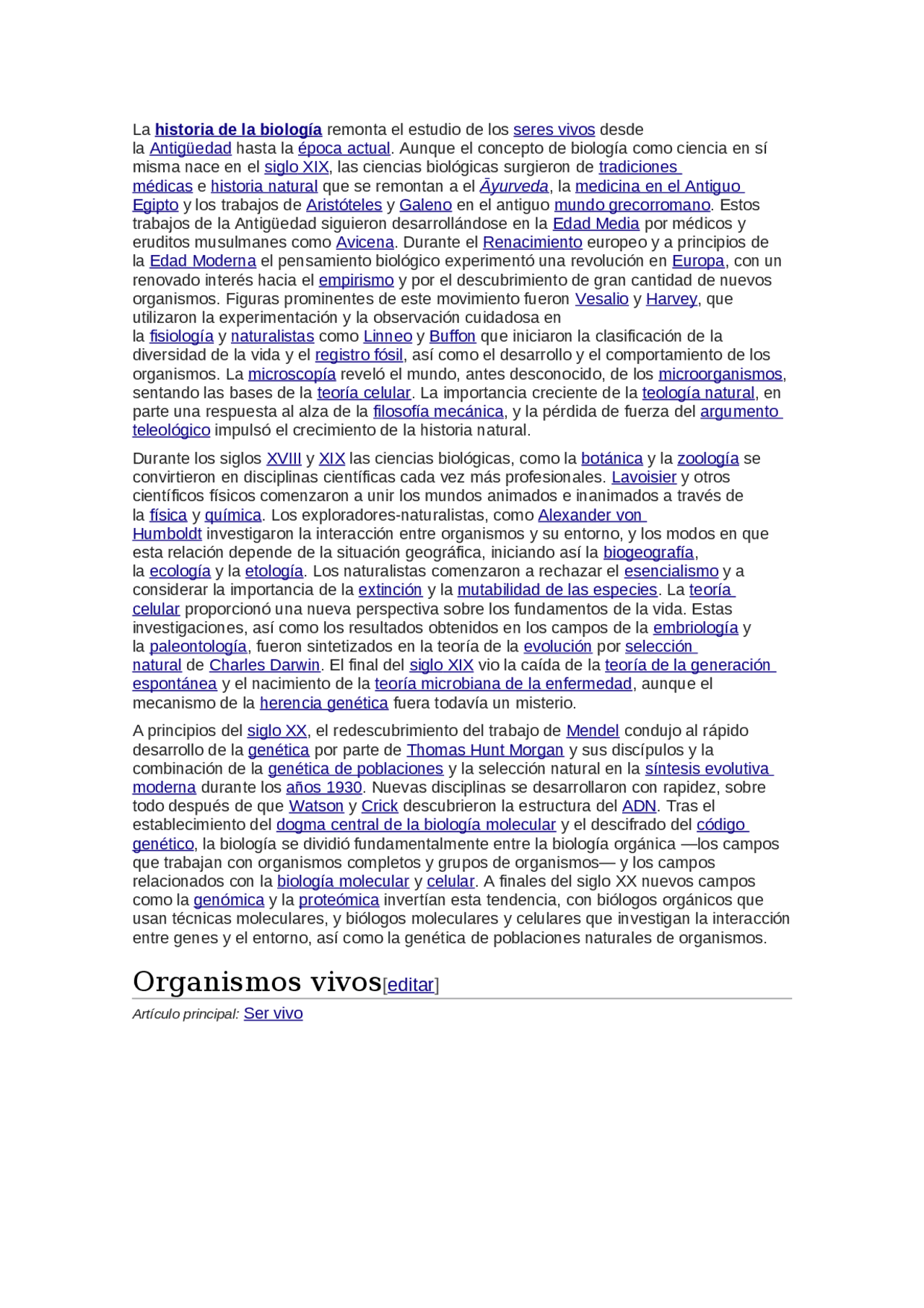 Biologia e historia de biologia - Docsity