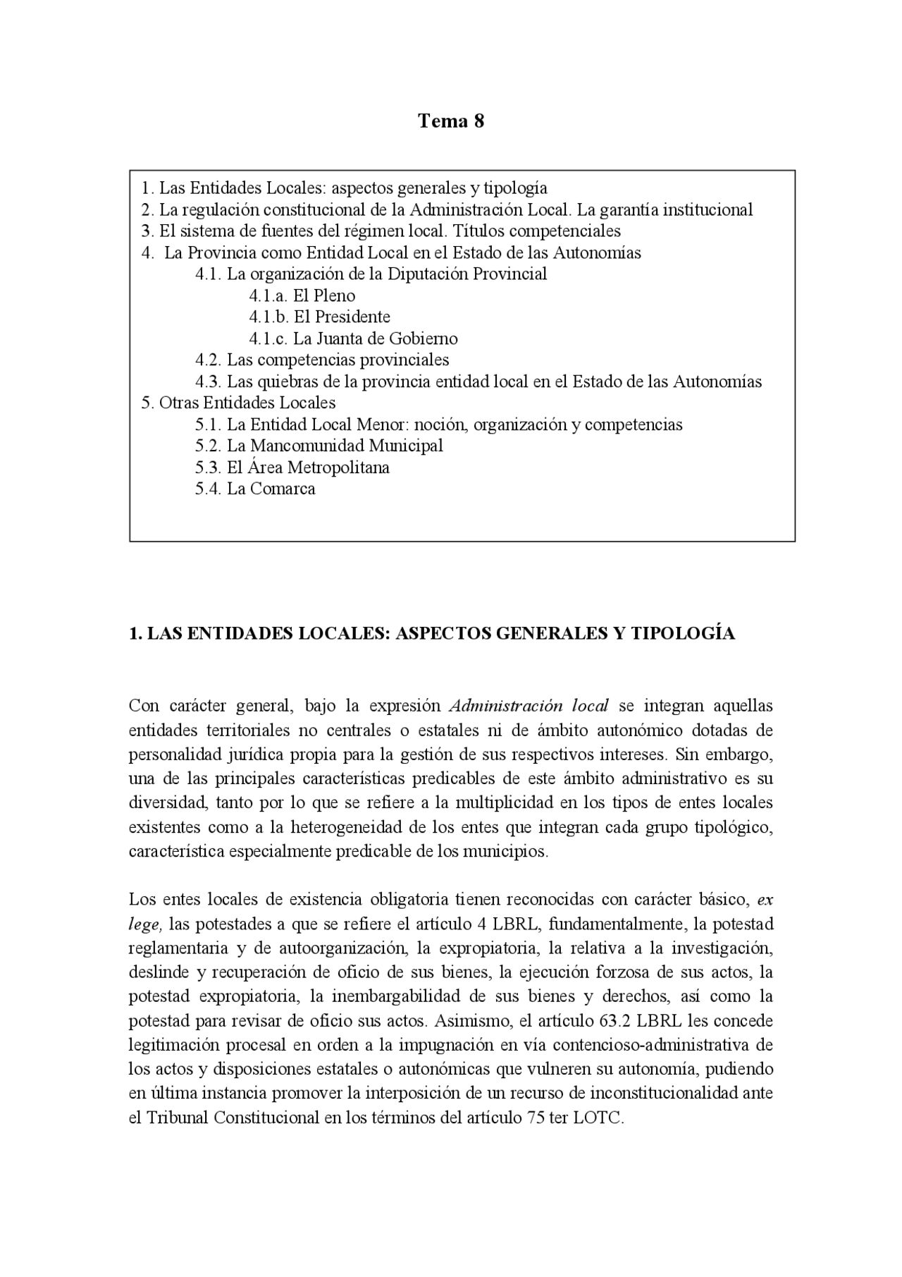 TEMA 8 DERECHO ADMIN I UNIVERSIDAD DE MURCIA - Docsity