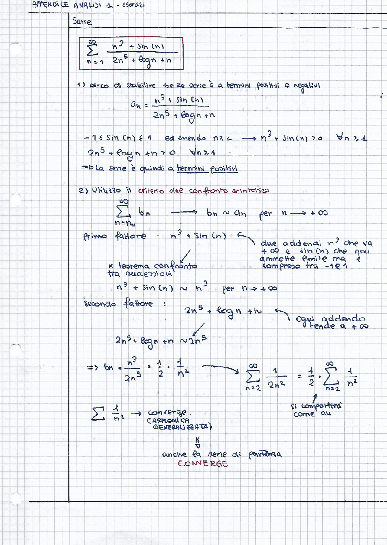 Esercizi Serie Numeriche Docsity
